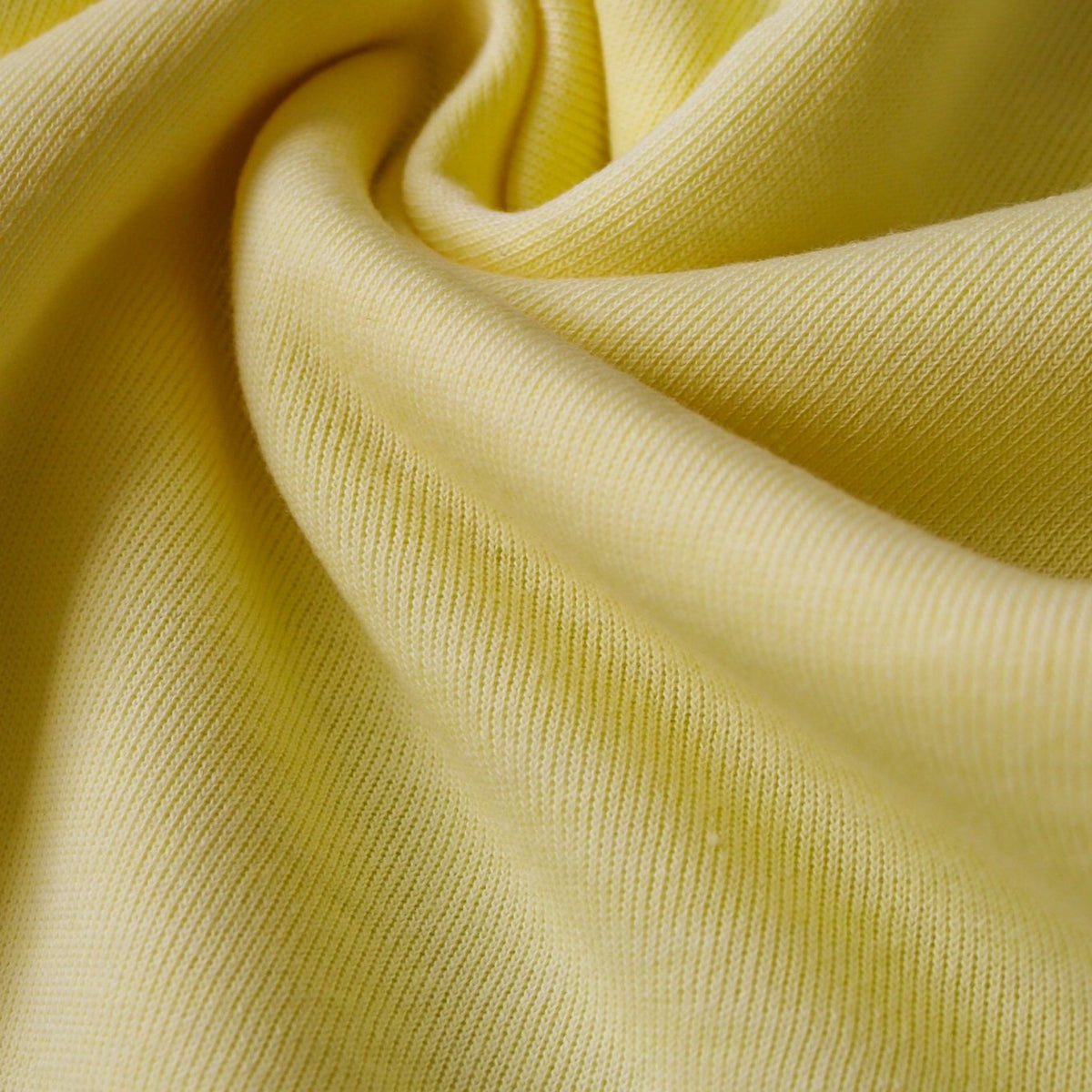 1x1 Rib Knit, Lemonade Yellow. – Boho Fabrics