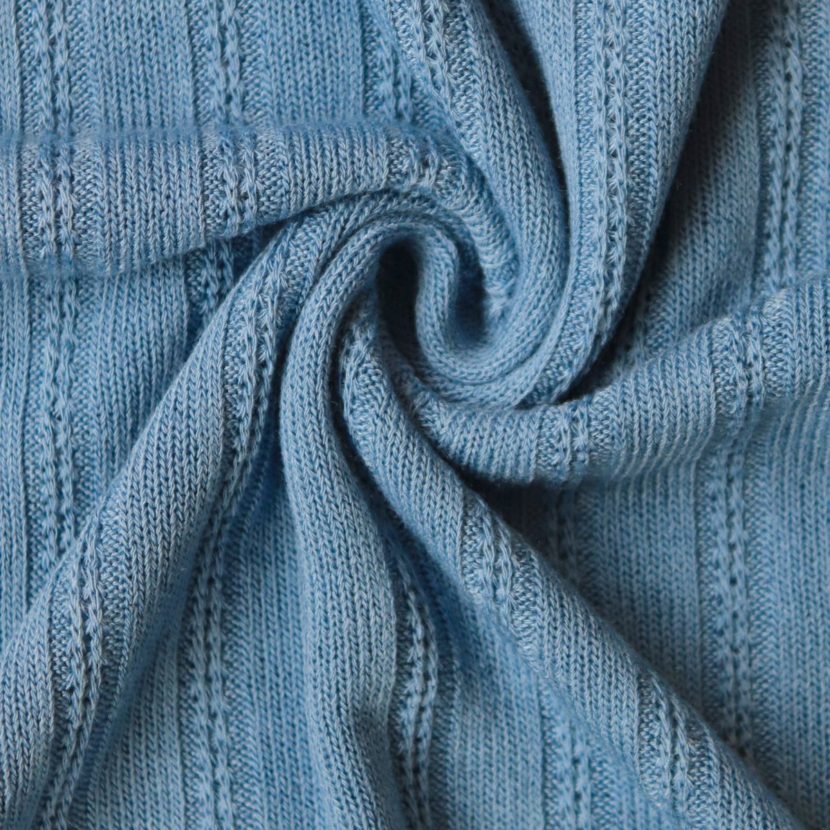 Ashleigh Blue, Pointelle Rib Knit – Boho Fabrics