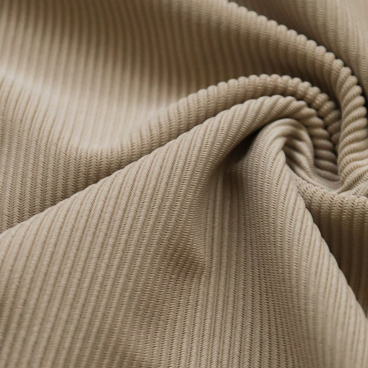Beige Rib Swim Knit Fabric - Boho Fabrics