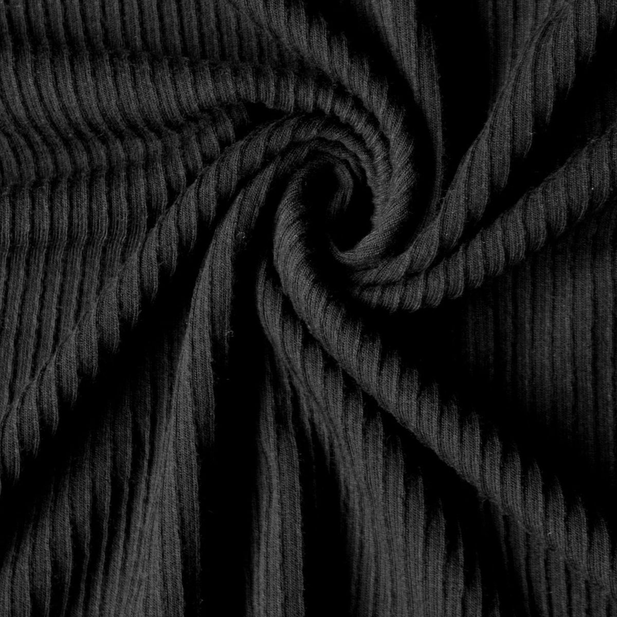 Black Ruffle, Rib Knit Fabric – Boho Fabrics
