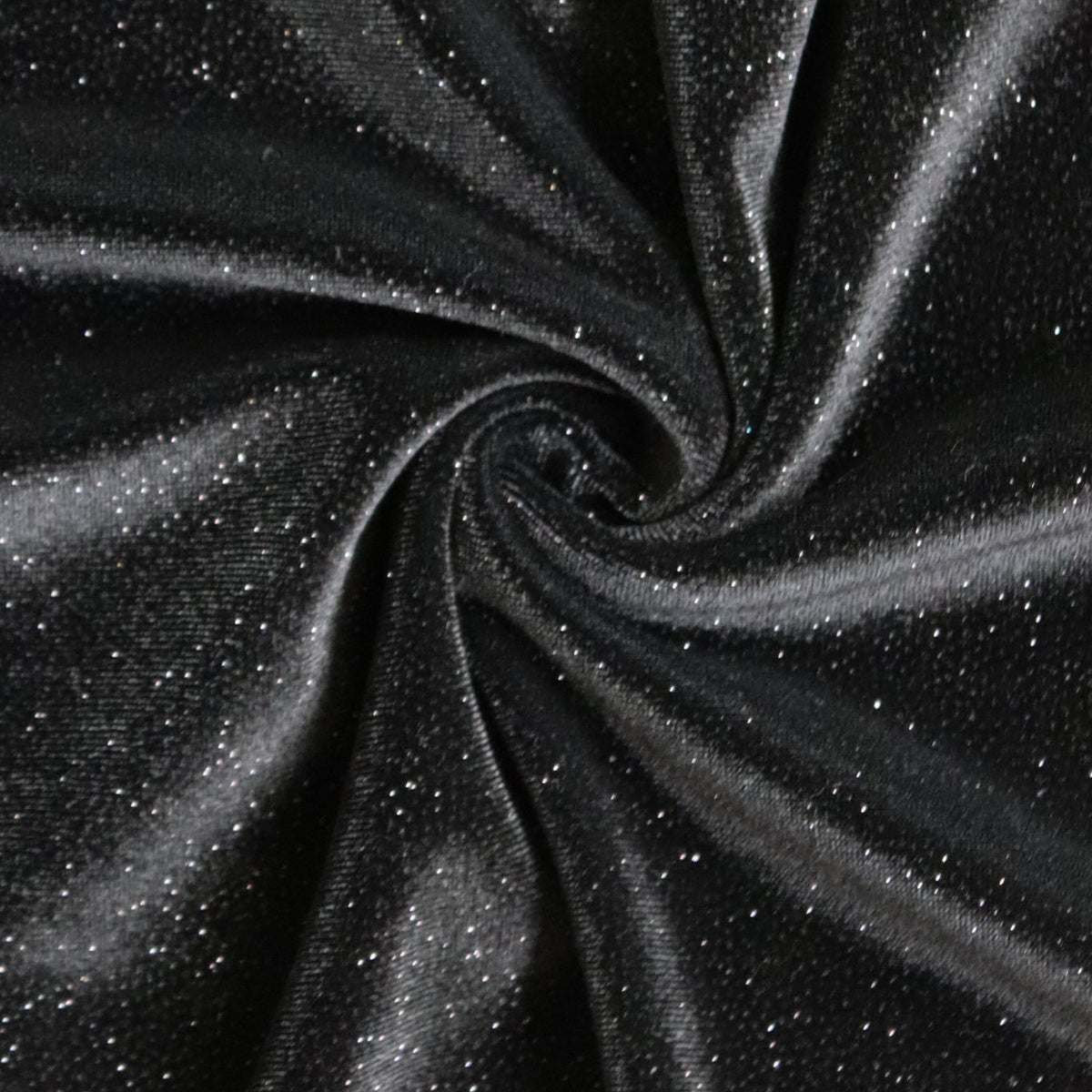 Black Sparkle Stretch Velvet, Stretch Velvet – Boho Fabrics
