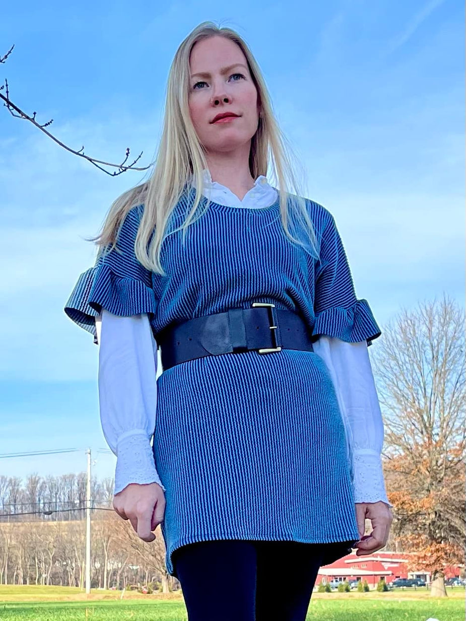 Blue, 2-Tone, Rib Knit Fabric – Boho Fabrics