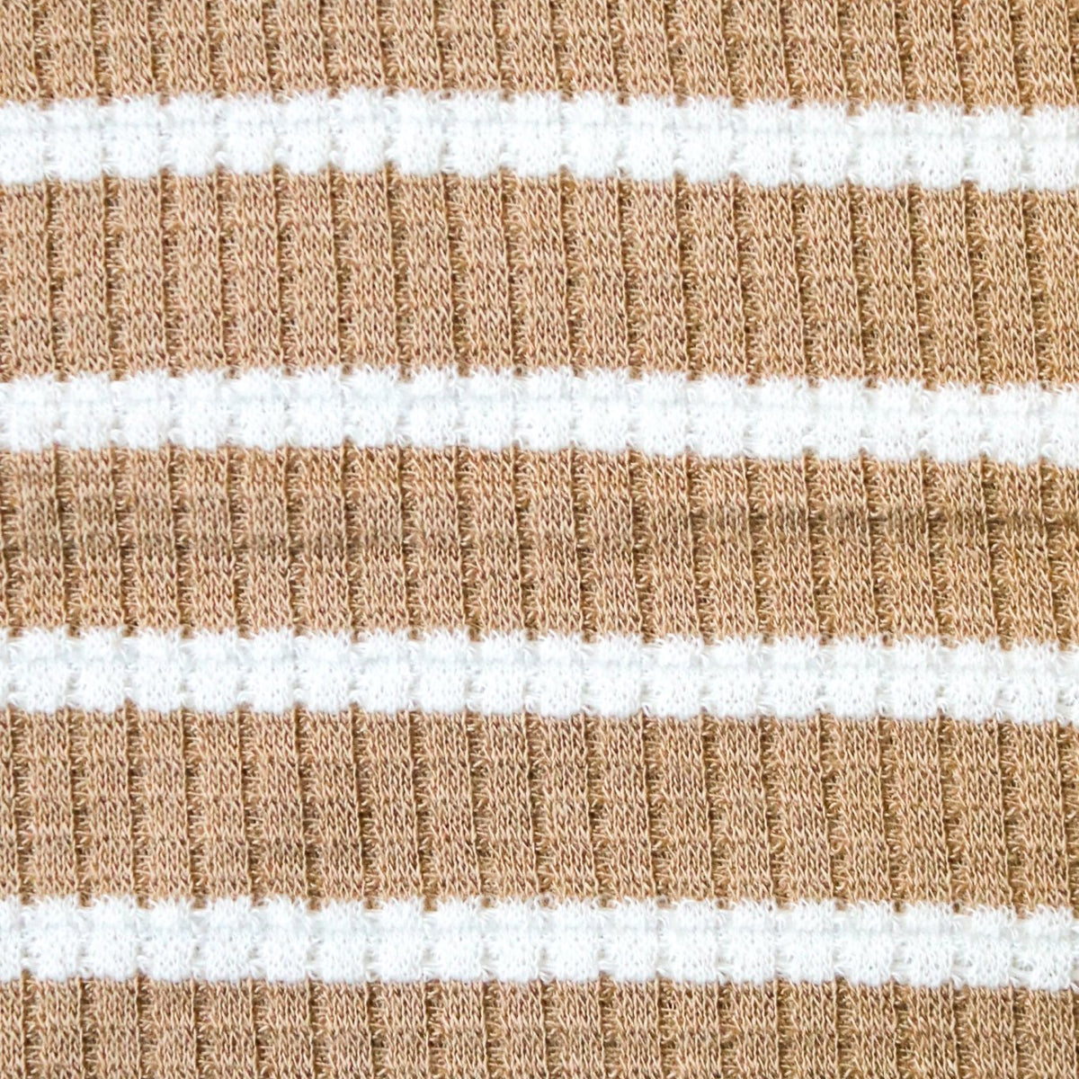 Camel Stripe Pointelle, Rib Knit – Boho Fabrics