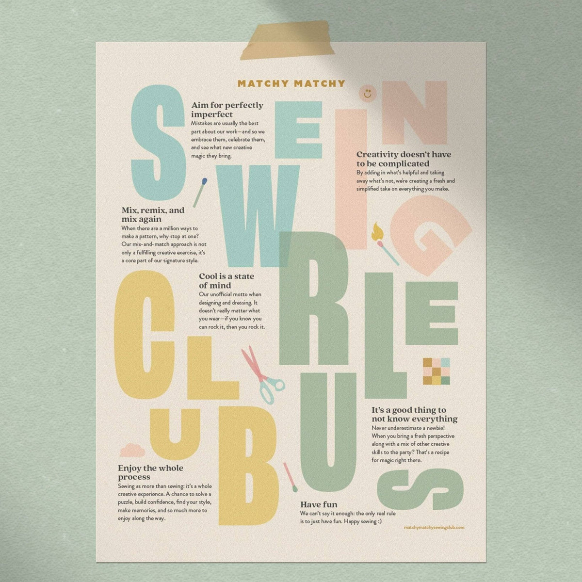 Club Rules Poster – Boho Fabrics