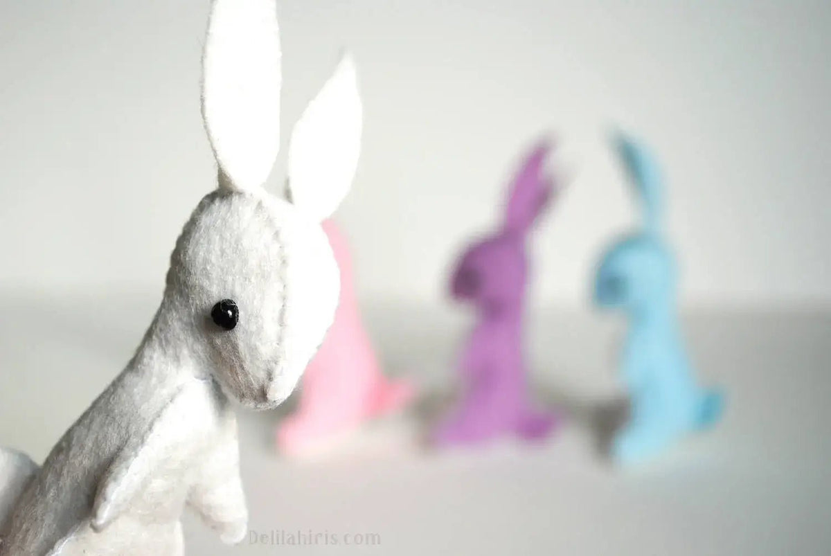 DIY Felt Bunny Craft Kit - Hand Sewing Project – Boho Fabrics