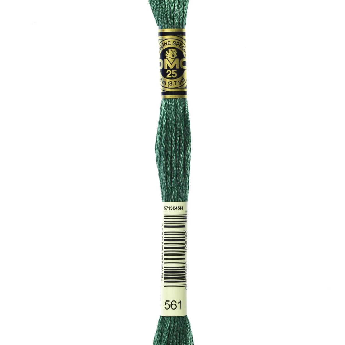DMC 561 – Jade - Very Dark – Embroidery Floss 6 Strand – Boho Fabrics