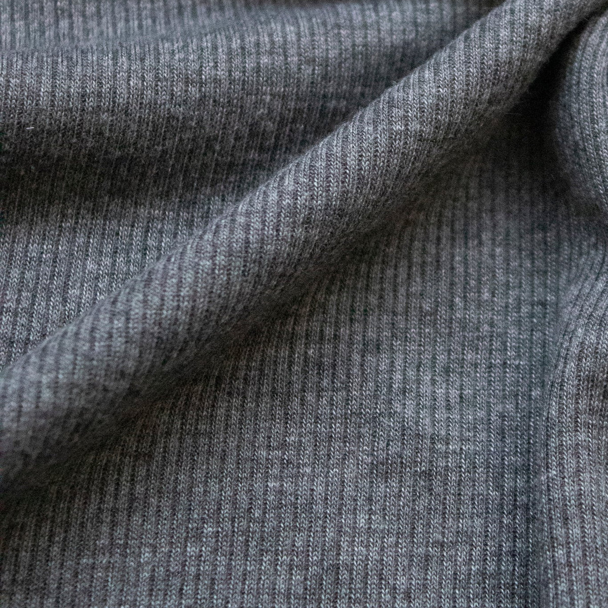Gray Rib Knit Fabric - 9 oz - Boho Fabrics
