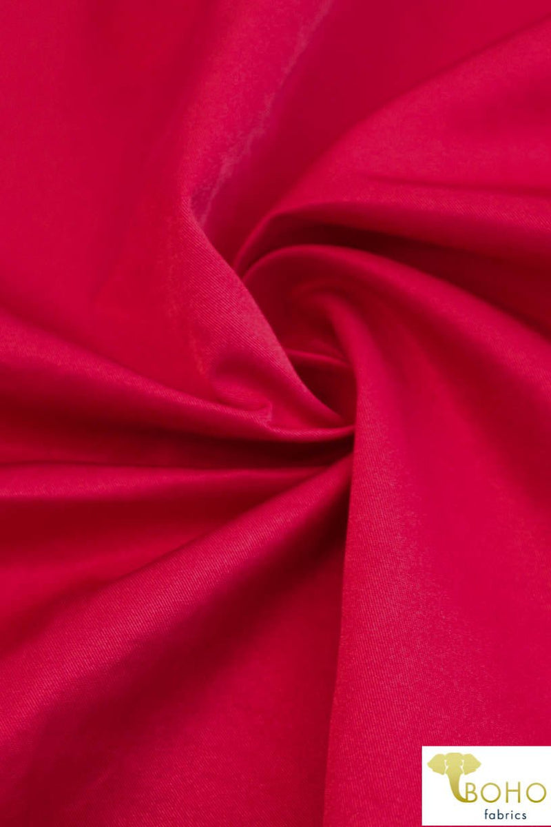 Last Cuts! Satin Cherry Red (Shiny). Twill Woven Fabric. WV-160-RED ...