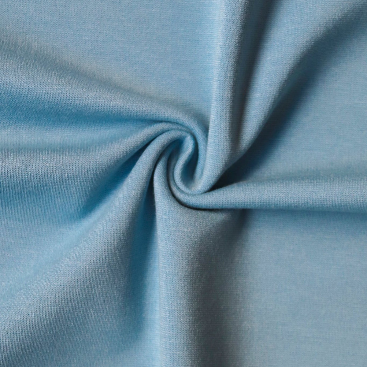 Light Blue Ponte Solid – Available at Boho Fabrics
