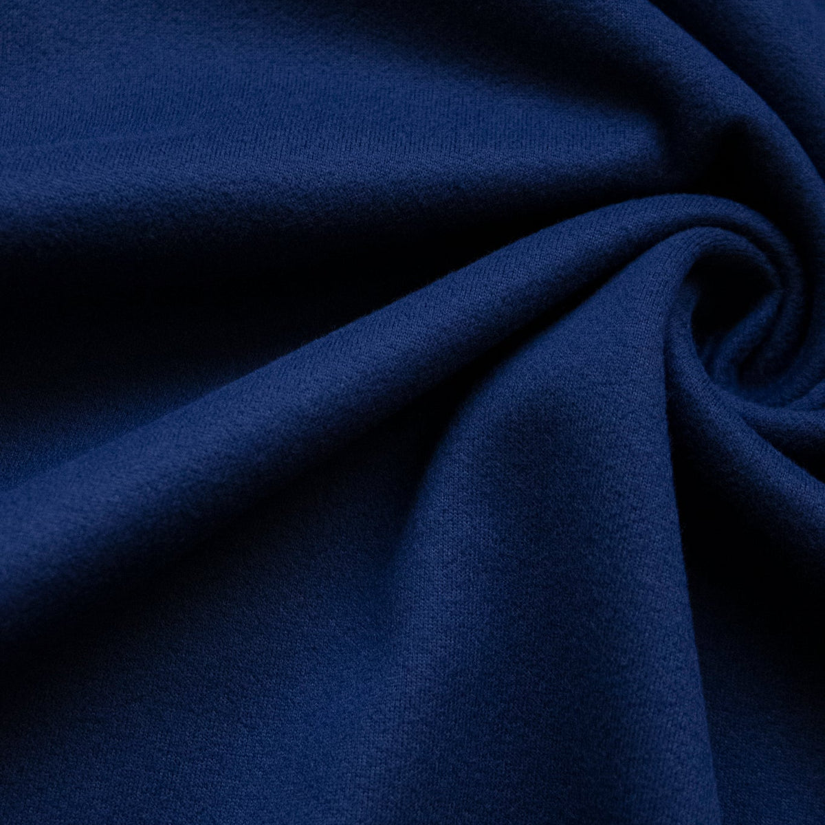 Navy Brushed Scuba Knit Fabric - 13 oz - Boho Fabrics