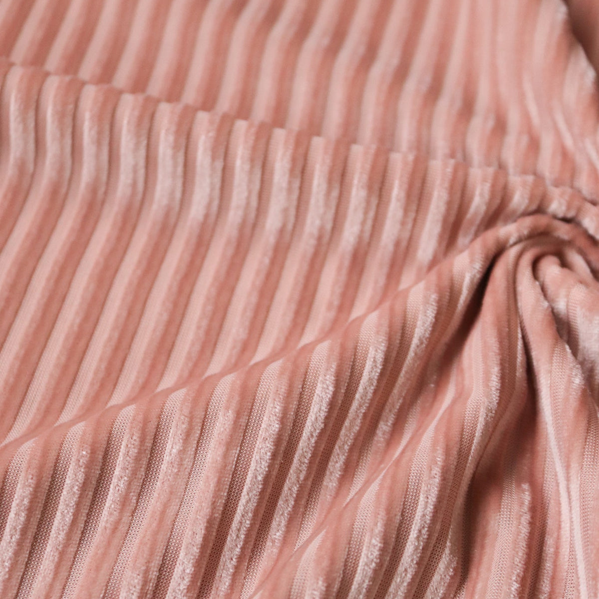 Pink Stretch Velvet Vertical Stripes Knit – Boho Fabrics