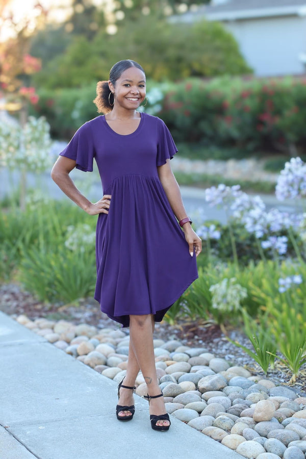 Ravens Purple, Solid Rayon Spandex Knit Fabric – Boho Fabrics