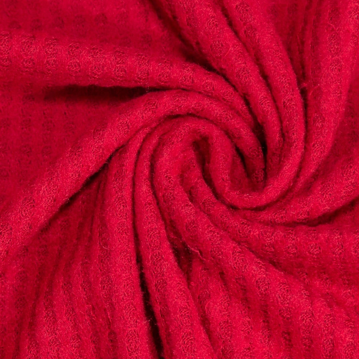 Red, Brushed Waffle Knit Fabric – Boho Fabrics