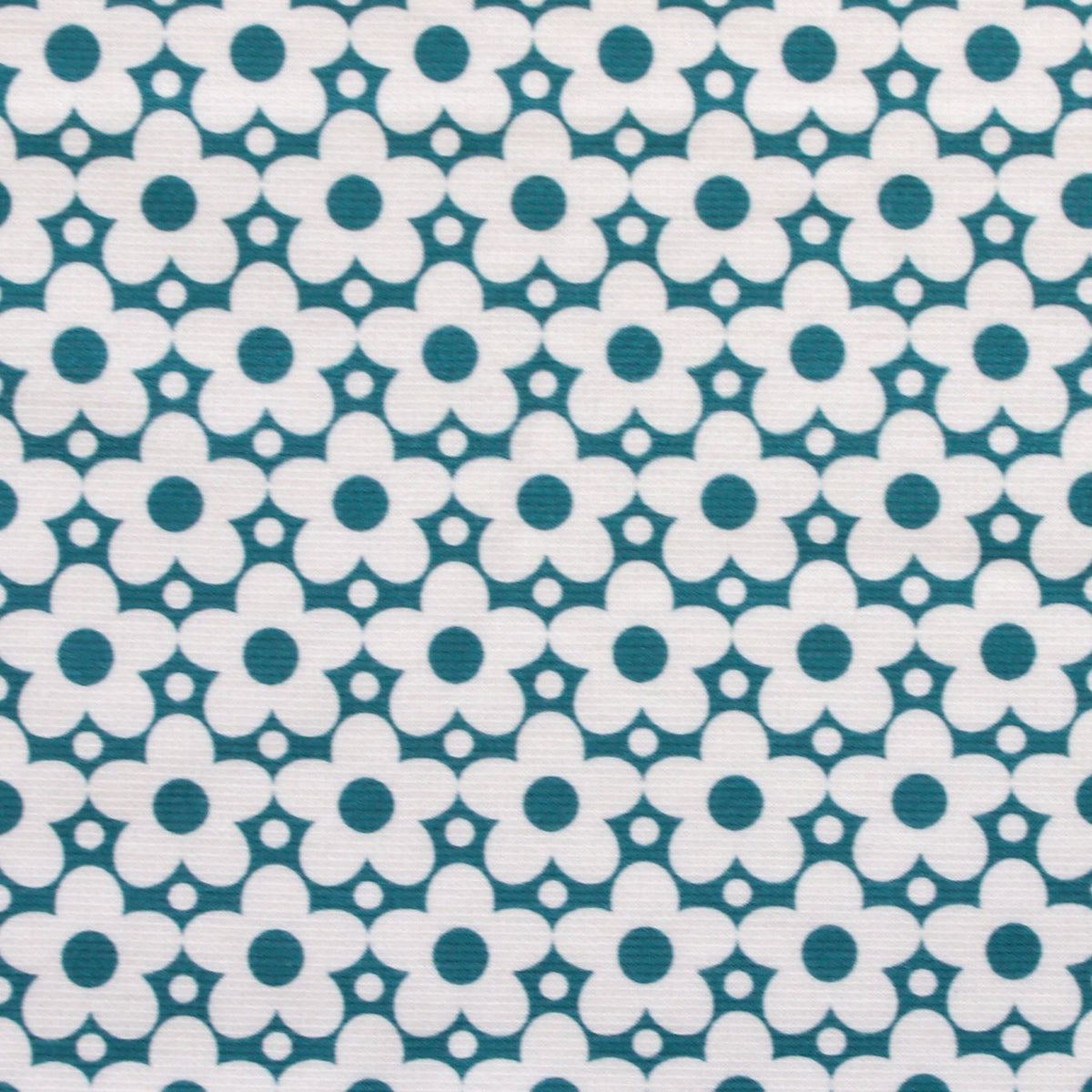 Teal Daisy Ponte Print Fabric – Shop at Boho Fabrics