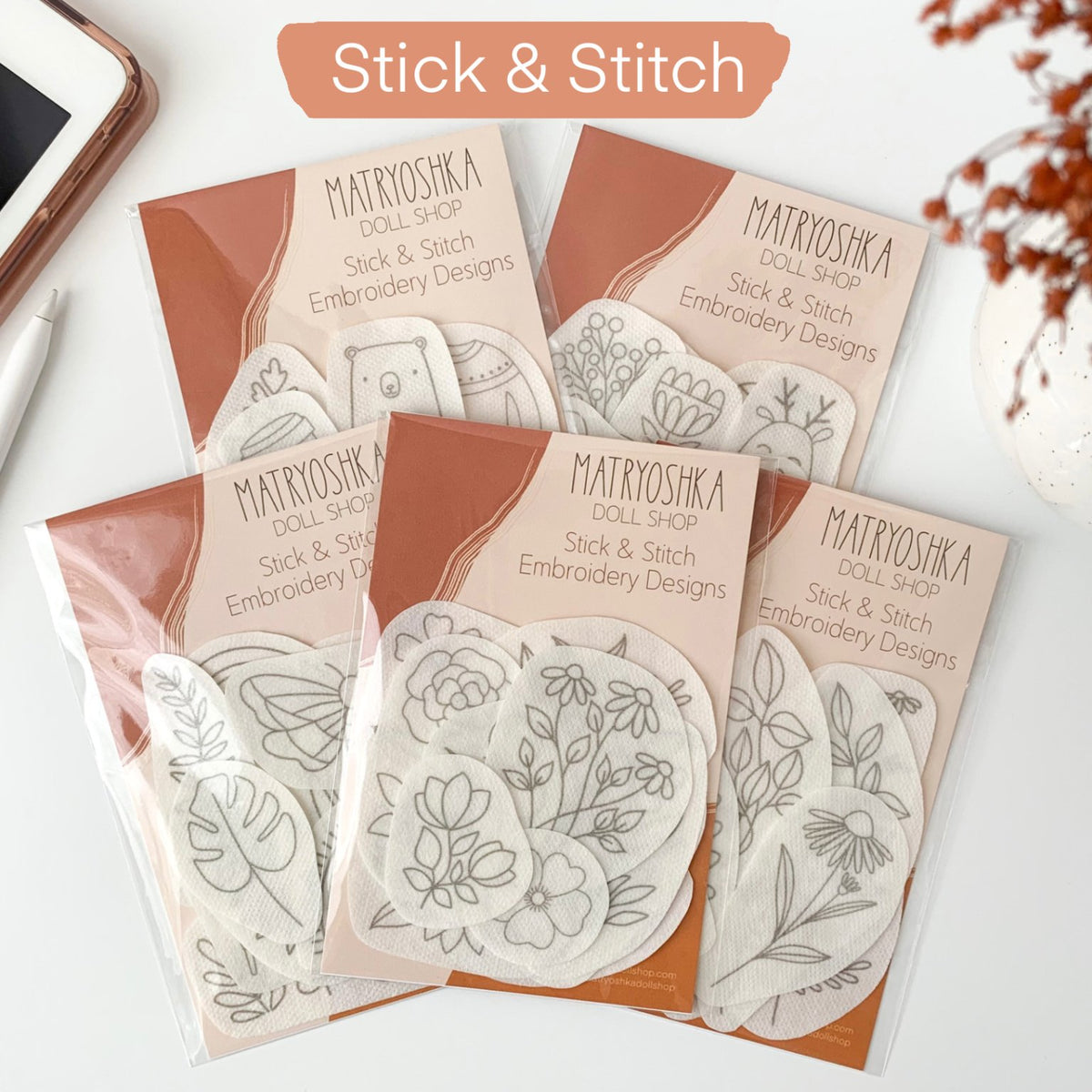 Stick & Stitch Embroidery designs, embroidery patterns – Boho Fabrics