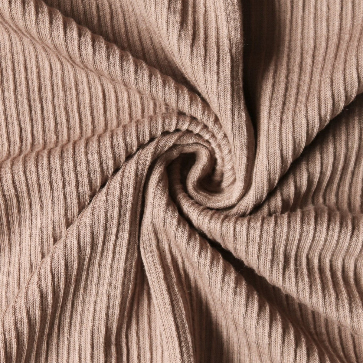 Taupe Ruffle, Rib Knit Fabric – Boho Fabrics