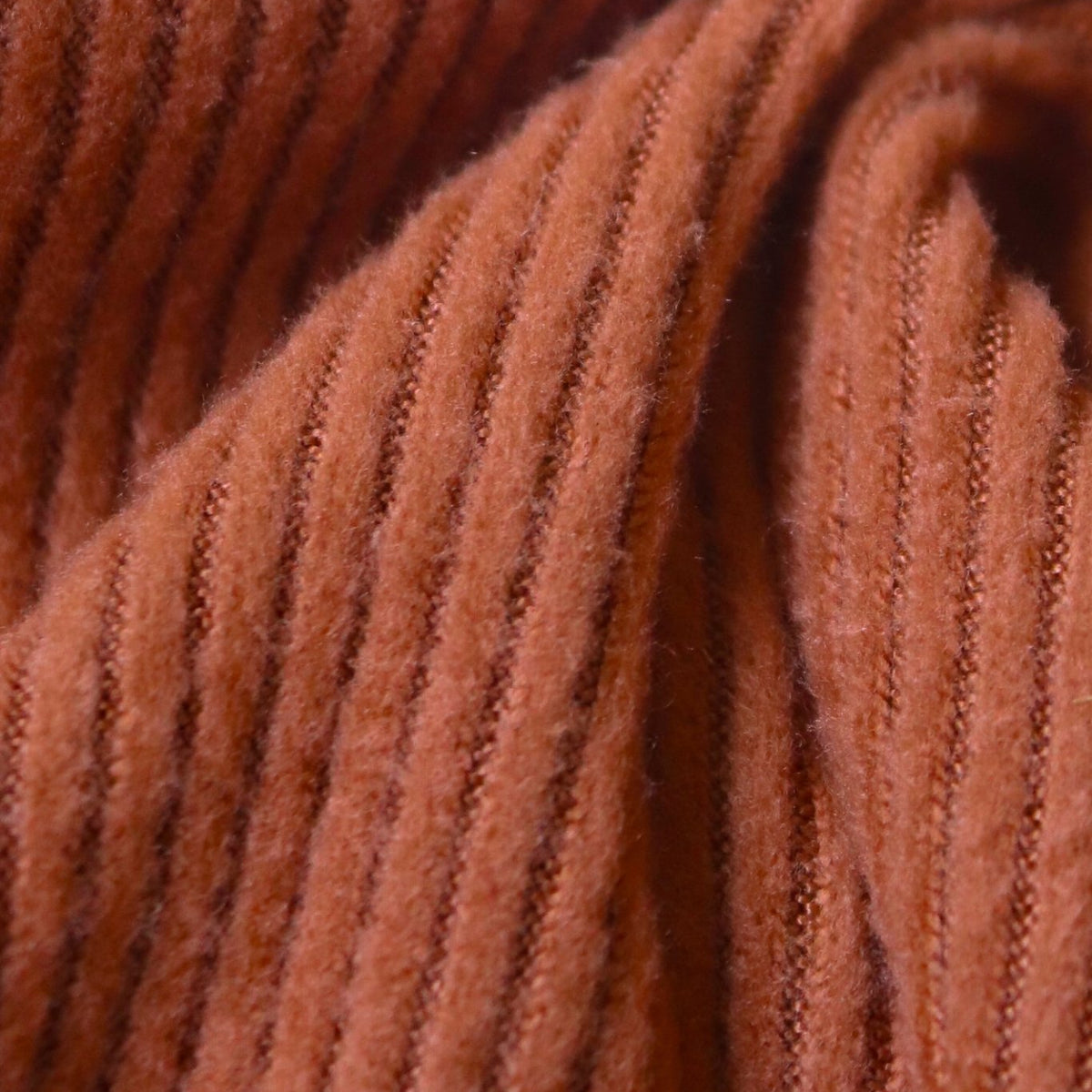 Terracotta Brick, Brushed Rib Knit – Boho Fabrics